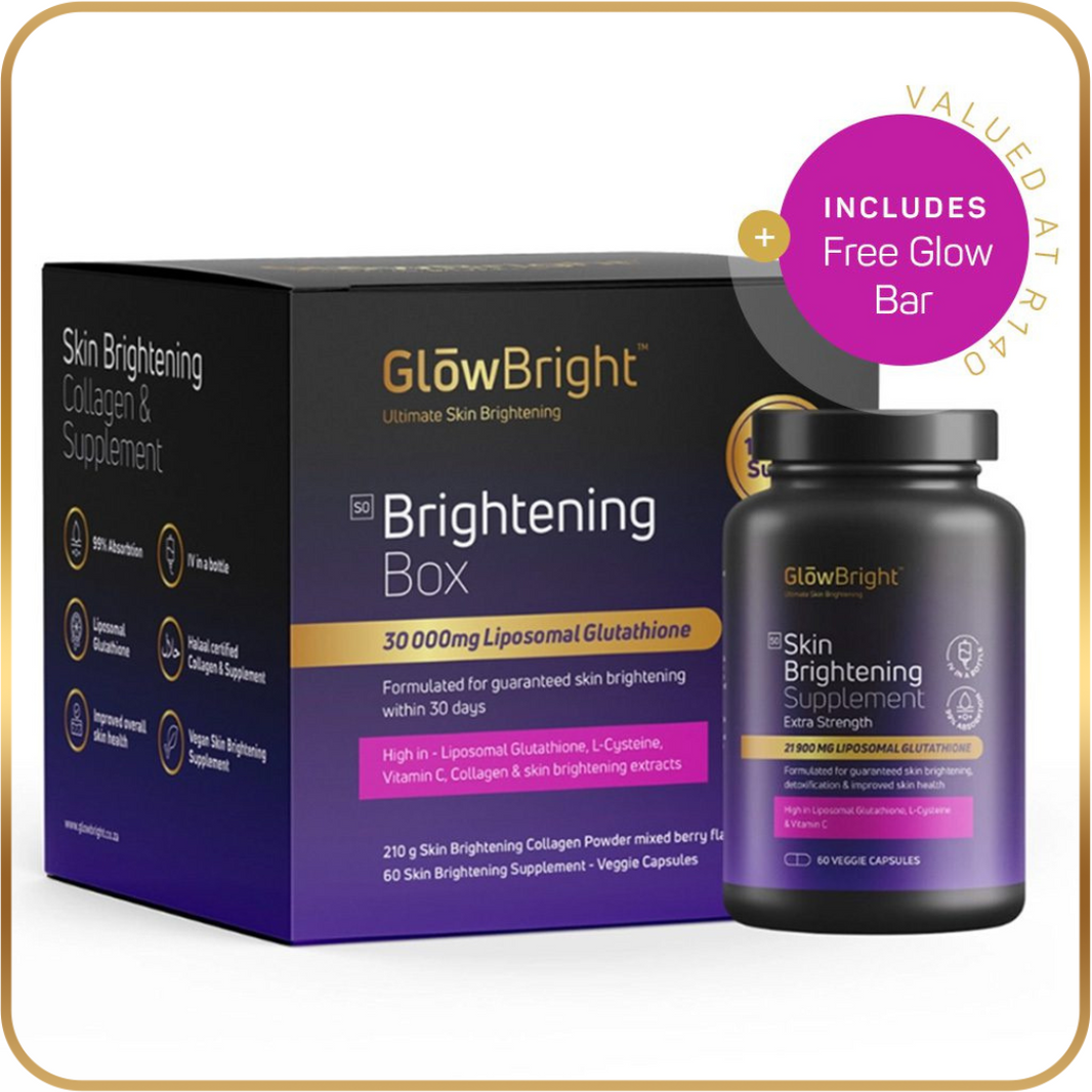Glutathione Capsules & Glow Bar Combo – Glow Bright